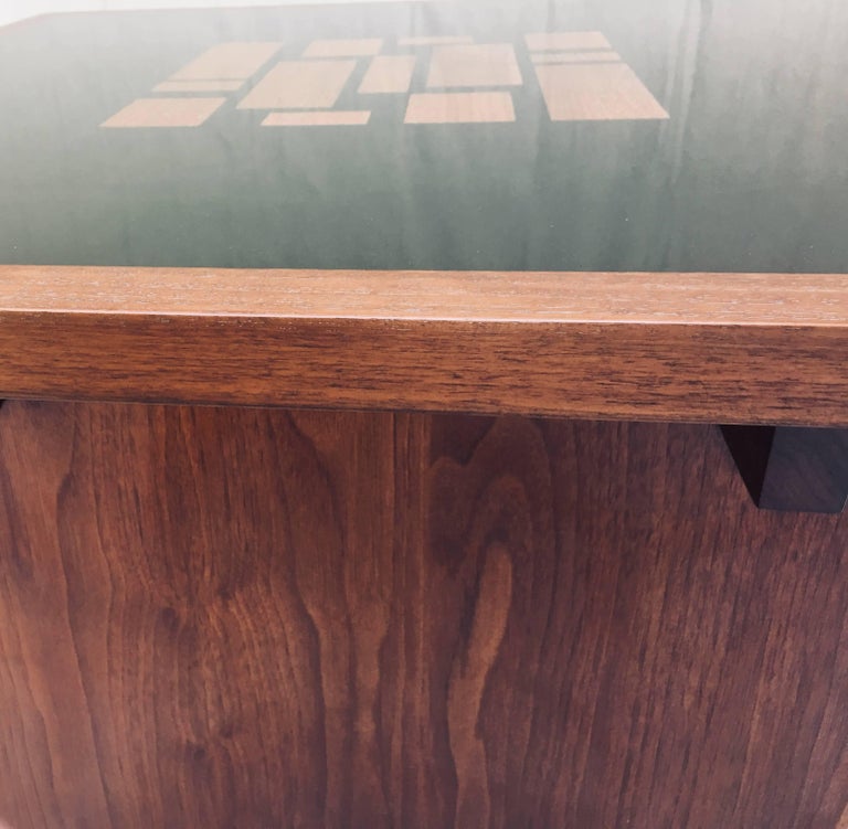 End tables by Frank Rohloff, Walnut with Black inset, California 1960s ...