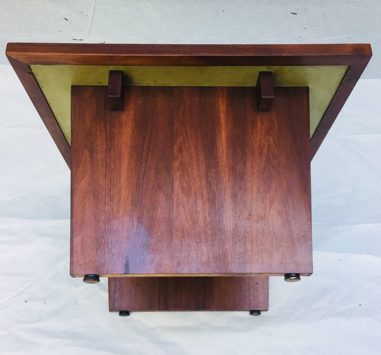 End tables by Frank Rohloff, Walnut with Black inset, California 1960s ...