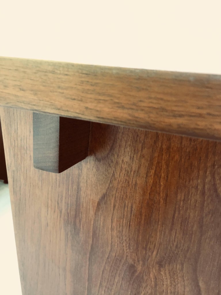 End tables by Frank Rohloff, Walnut with Black inset, California 1960s ...