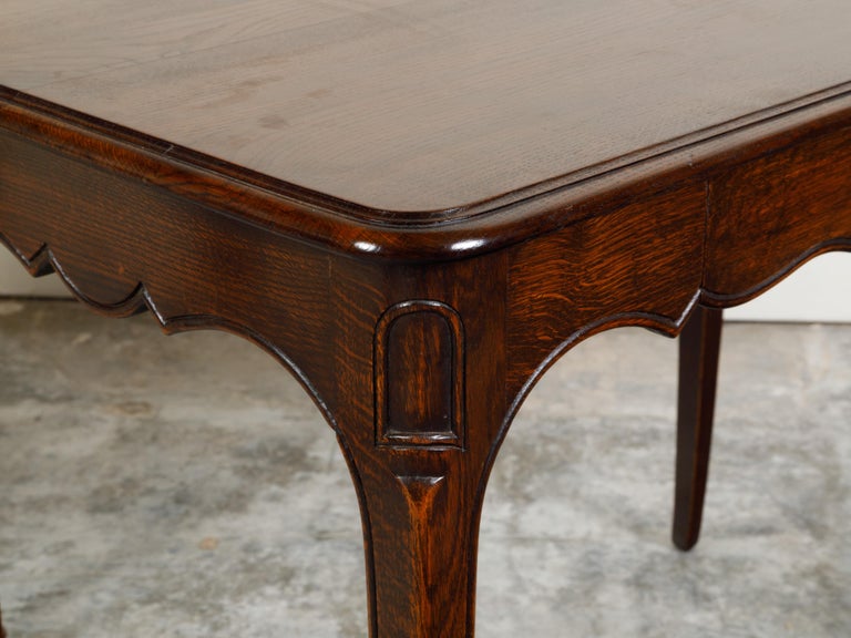 Pair of French 1900s Oak Console Tables with Single Drawers and ...