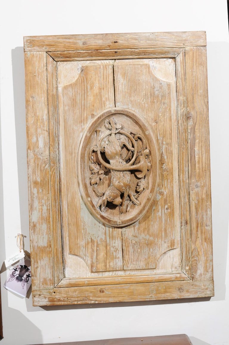 Pair of French 19th Century Carved Panels with Hunting Trophies in ...