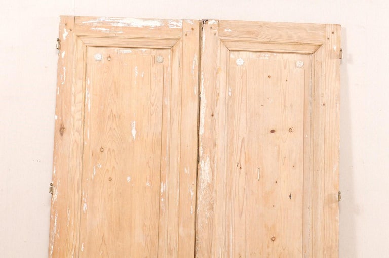 Pair of French 19th Century Linenfold Carved Wood Doors For Sale at ...