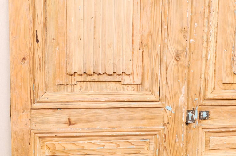 Pair of French 19th Century Linenfold Carved Wood Doors For Sale at ...