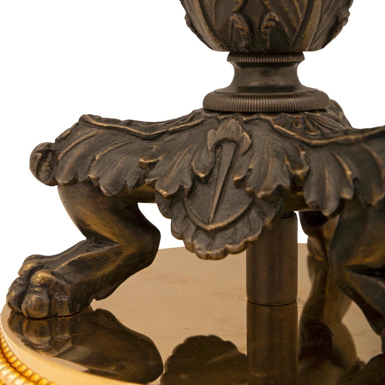 Pair Of French 19th Century Louis Philippe Period Bronze And Marble ...