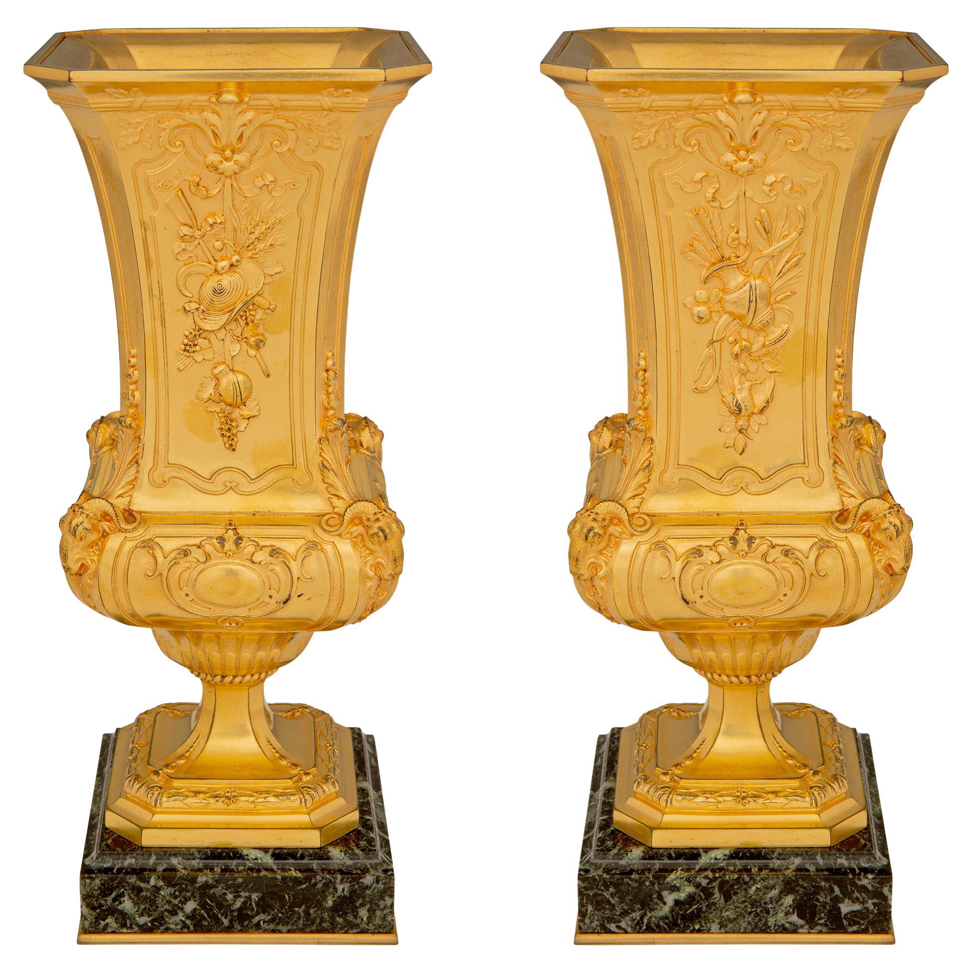 Pair of Bronze Vases by Ferdinand Barbedienne, 19th Century at 1stDibs ...