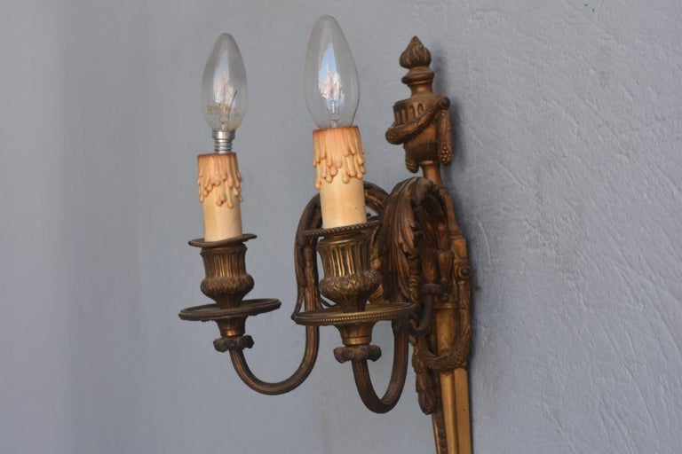 Pair of French 19th Century Louis XVI Style Figural Wall Lights For ...