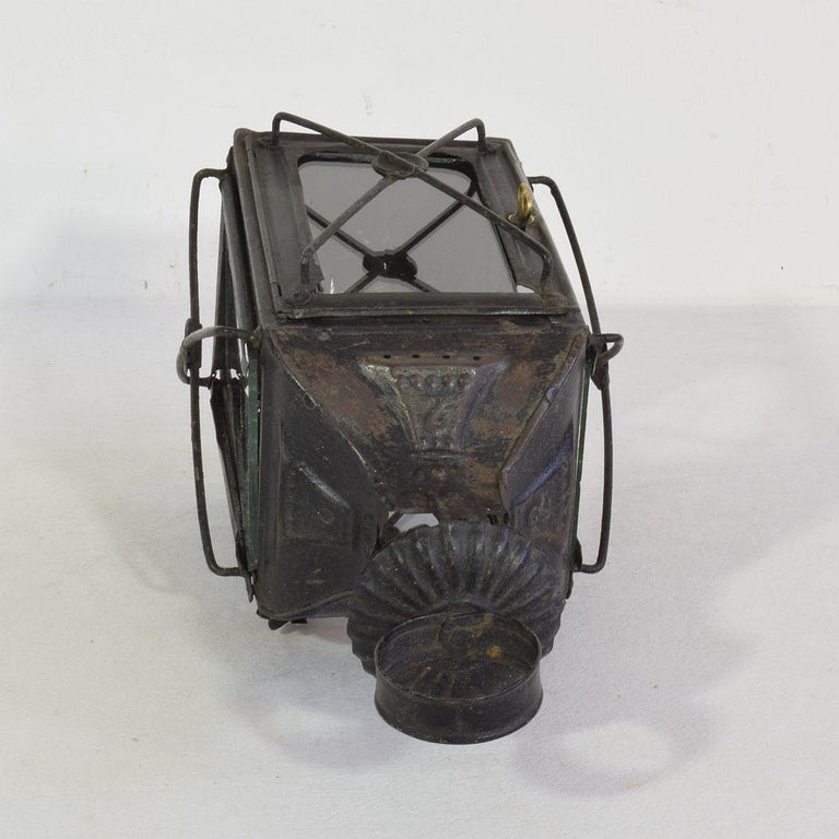 Pair of French, 19th Century Metal Lanterns For Sale at 1stDibs
