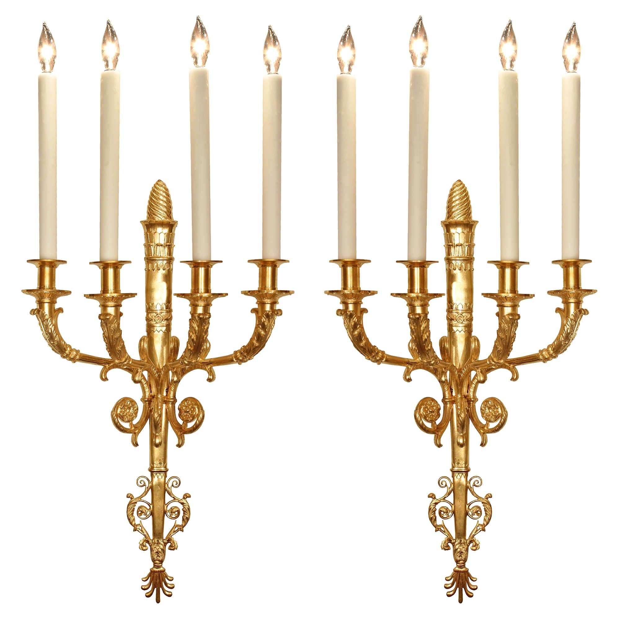 Pair of 19th Century Italian Medieval Style One-Arm Sconces For Sale at ...
