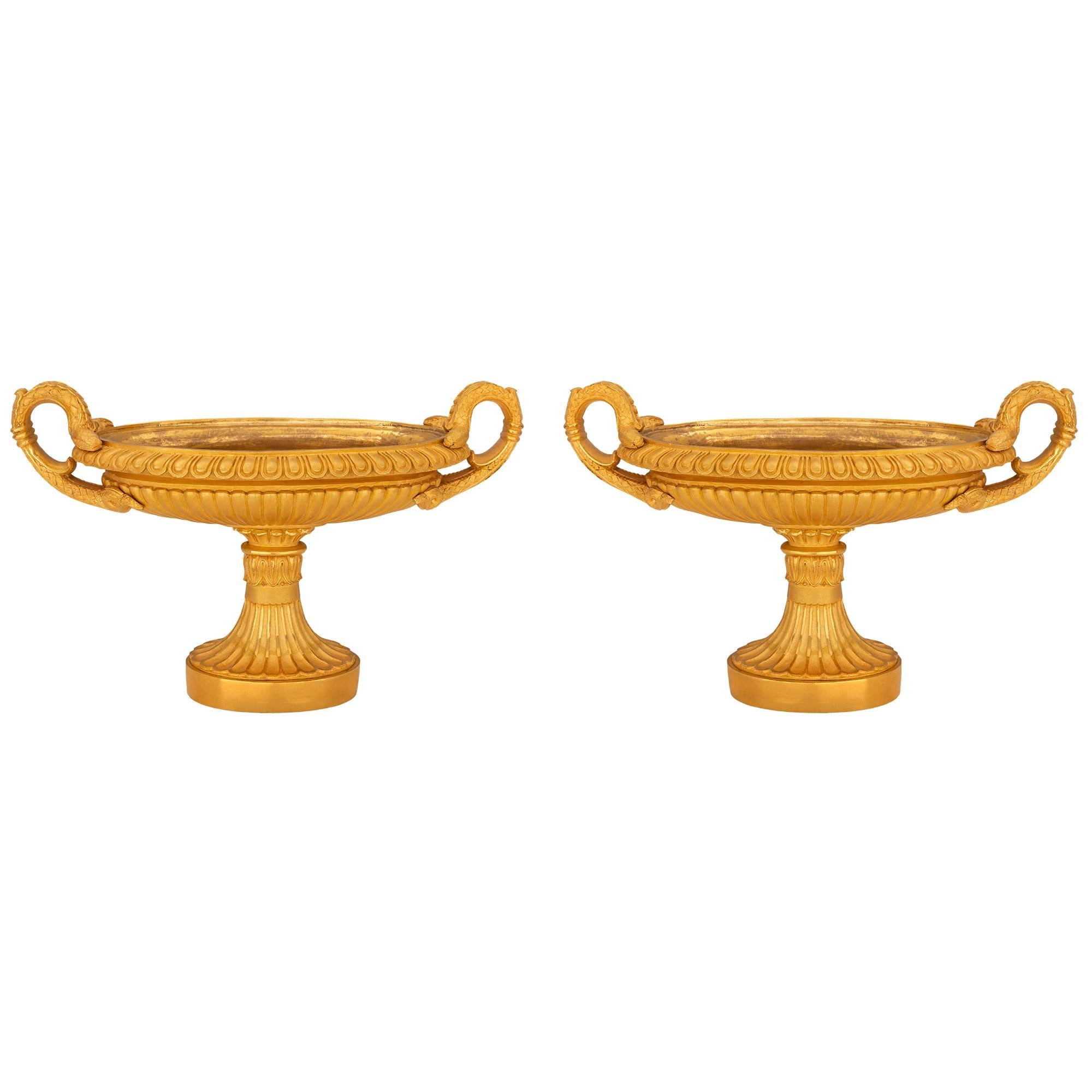 Pair of French Mid-19th Century Patinated Bronze and Ormolu ...