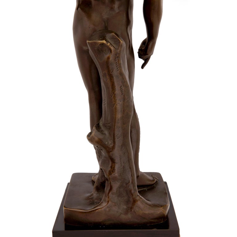 Pair of French 19th Century Neoclassical Style Patinated Bronze Statues ...