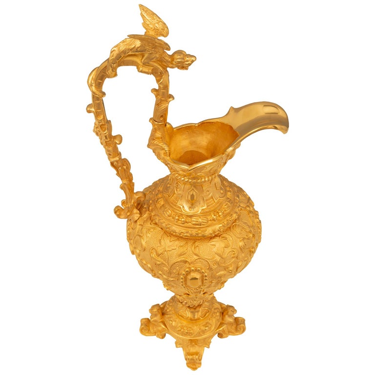 Pair Of French 19th Century Renaissance St. Ormolu Ewers For Sale at ...