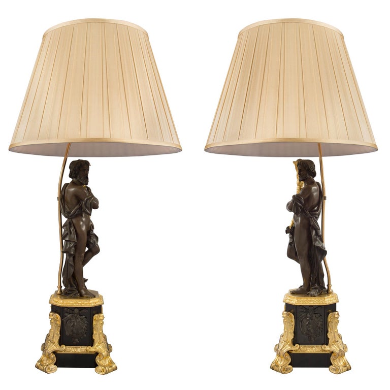 Pair of French 19th Century Renaissance Style Patinated Bronze and ...