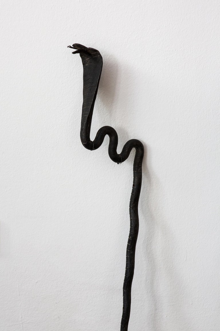 Pair of French Antique Art Deco Snake Wall Lights made of Wrought Iron ...