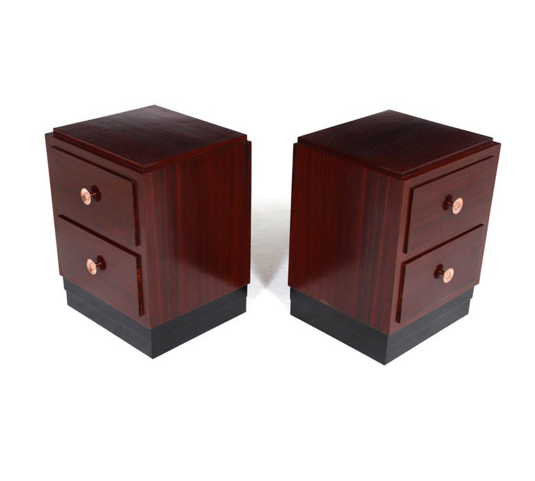 Pair of French Art Deco Bedside Chests For Sale at 1stDibs