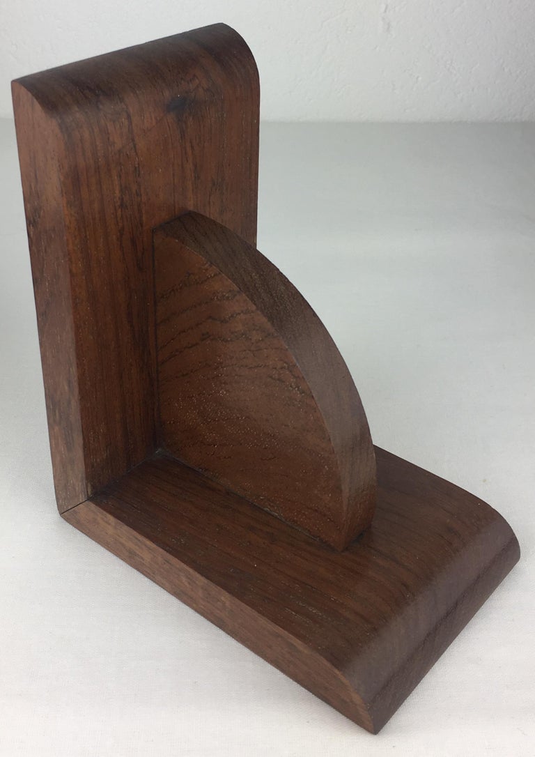 Pair of French Art Deco Era, Wooden Bookends at 1stDibs