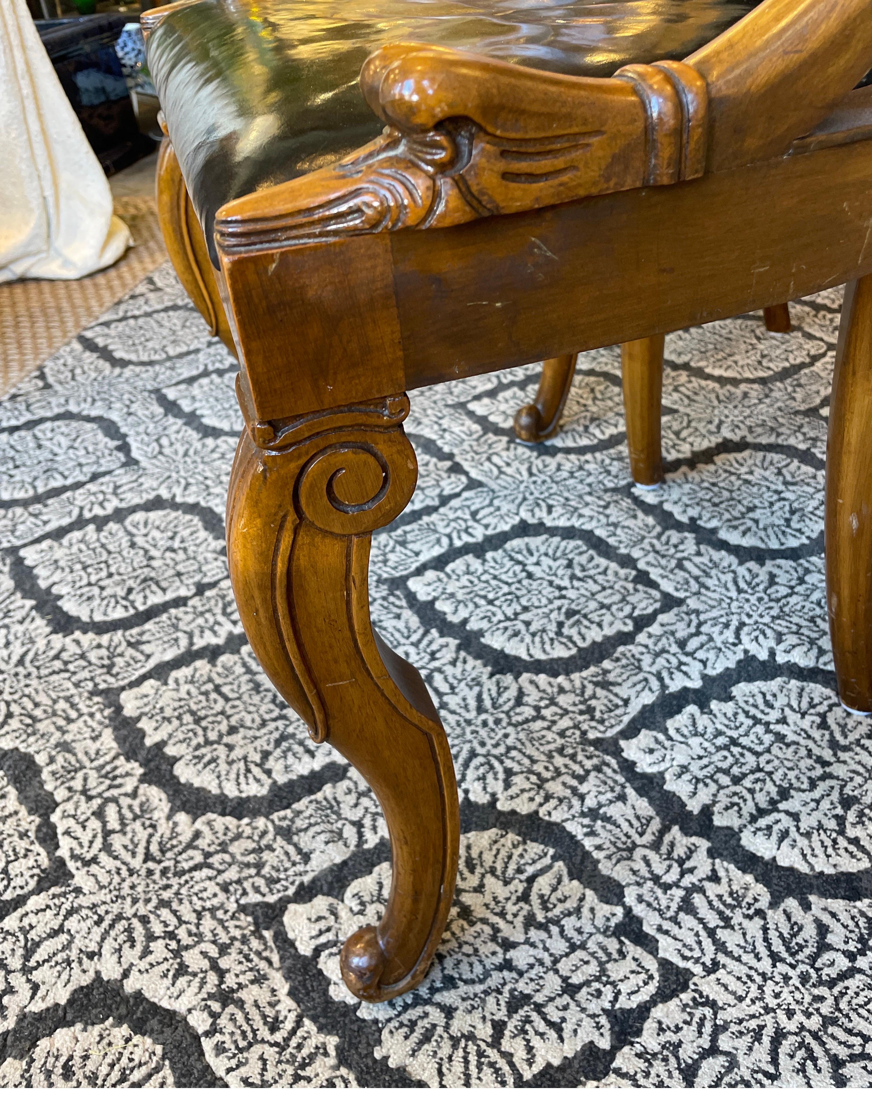 Pair of French Art Deco Goosehead chairs For Sale at 1stDibs