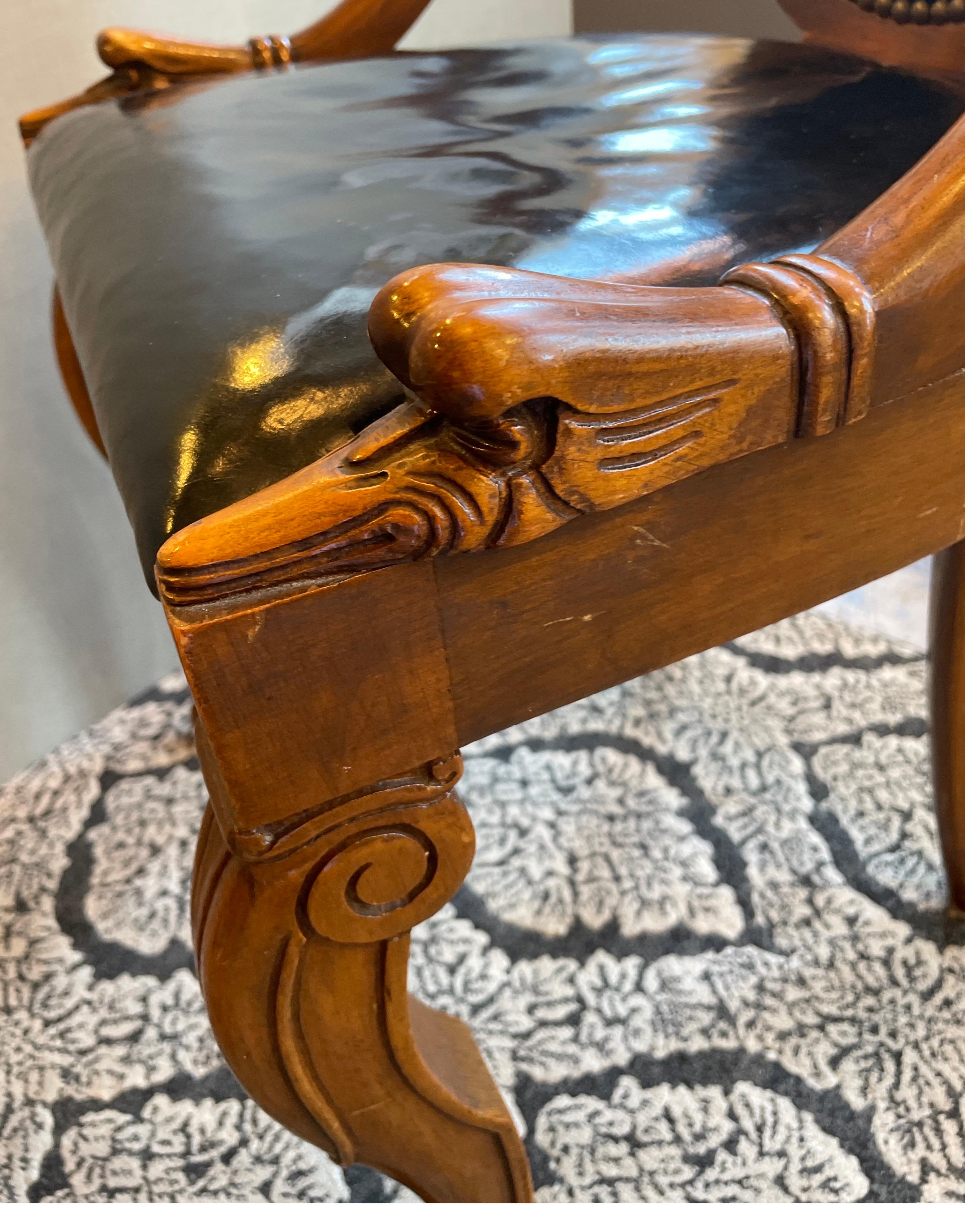 Pair of French Art Deco Goosehead chairs For Sale at 1stDibs
