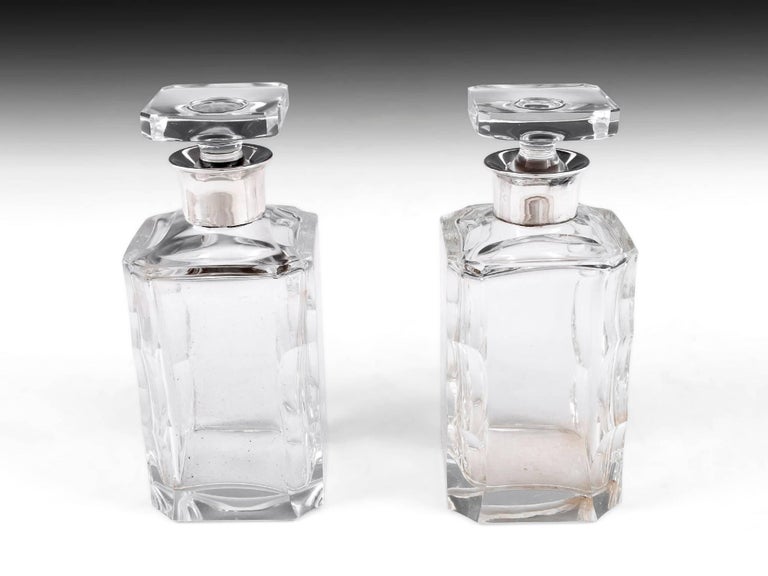 Art Deco French Lead Crystal Decanters, 20th Century at 1stDibs