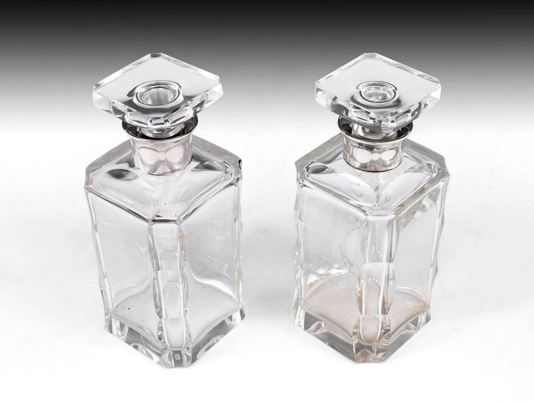 Art Deco French Lead Crystal Decanters, 20th Century at 1stDibs