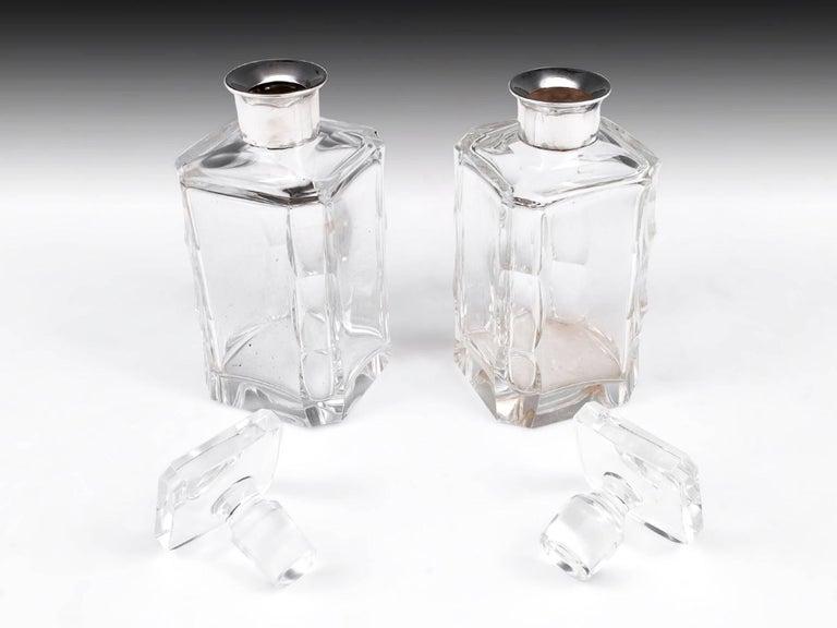 Art Deco French Lead Crystal Decanters, 20th Century at 1stDibs