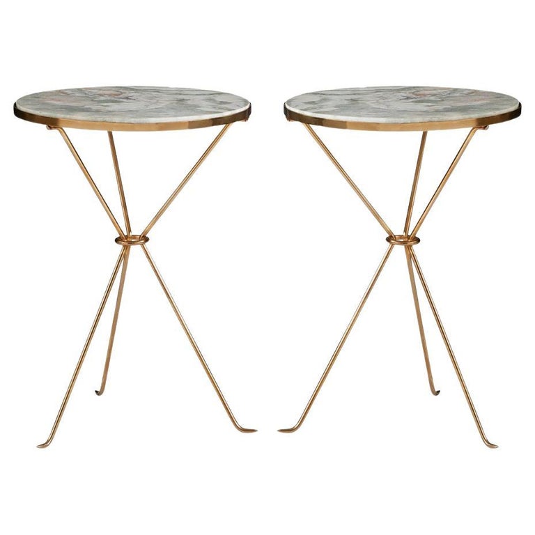 Pair of French Art Deco Style Accent Tables For Sale at 1stDibs