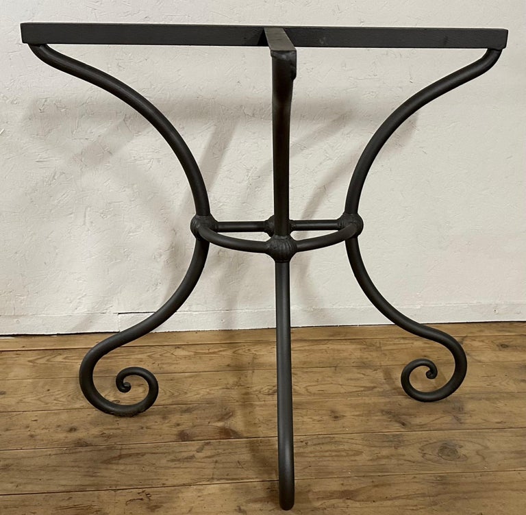 Pair of French Bistro Style Demi Lune Metal Dining Table base, Base ...