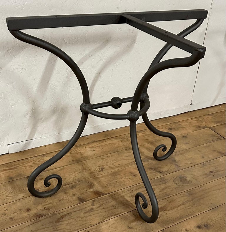 Pair of French Bistro Style Demi Lune Metal Dining Table base, Base ...