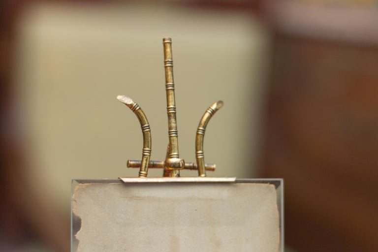 Pair of French Brass and Beveled Glass Picture Photograph Frames Easels ...