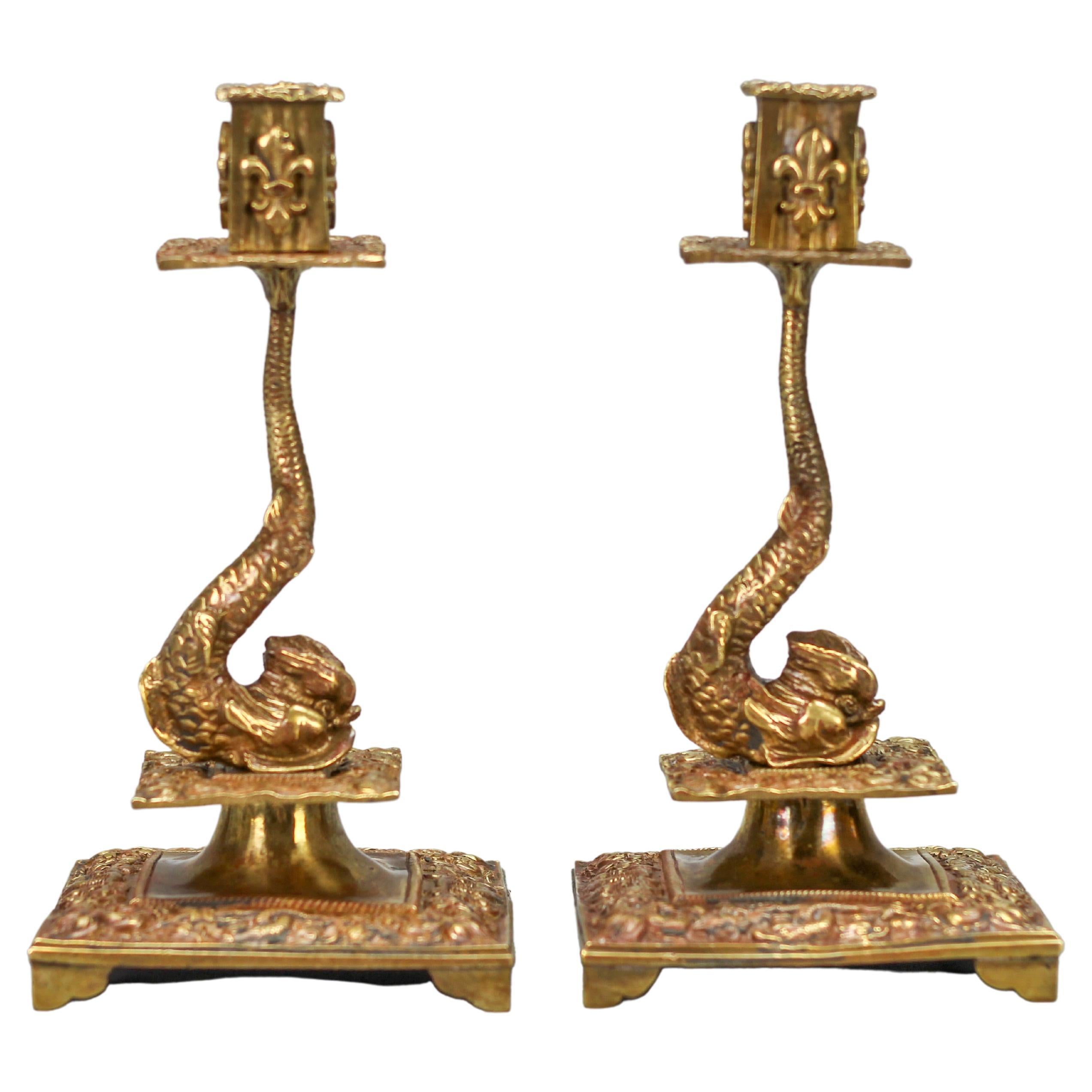 Wedgewood Black Basalt Dolphin Candlestick at 1stDibs