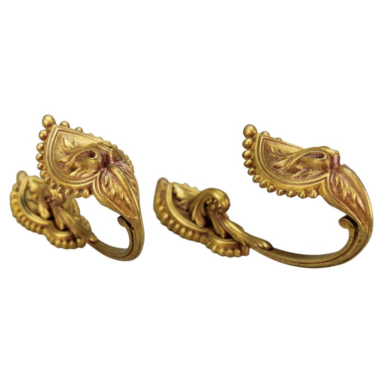 Pair of French Bronze Curtain Tiebacks or Curtain Holders, Early 20th ...