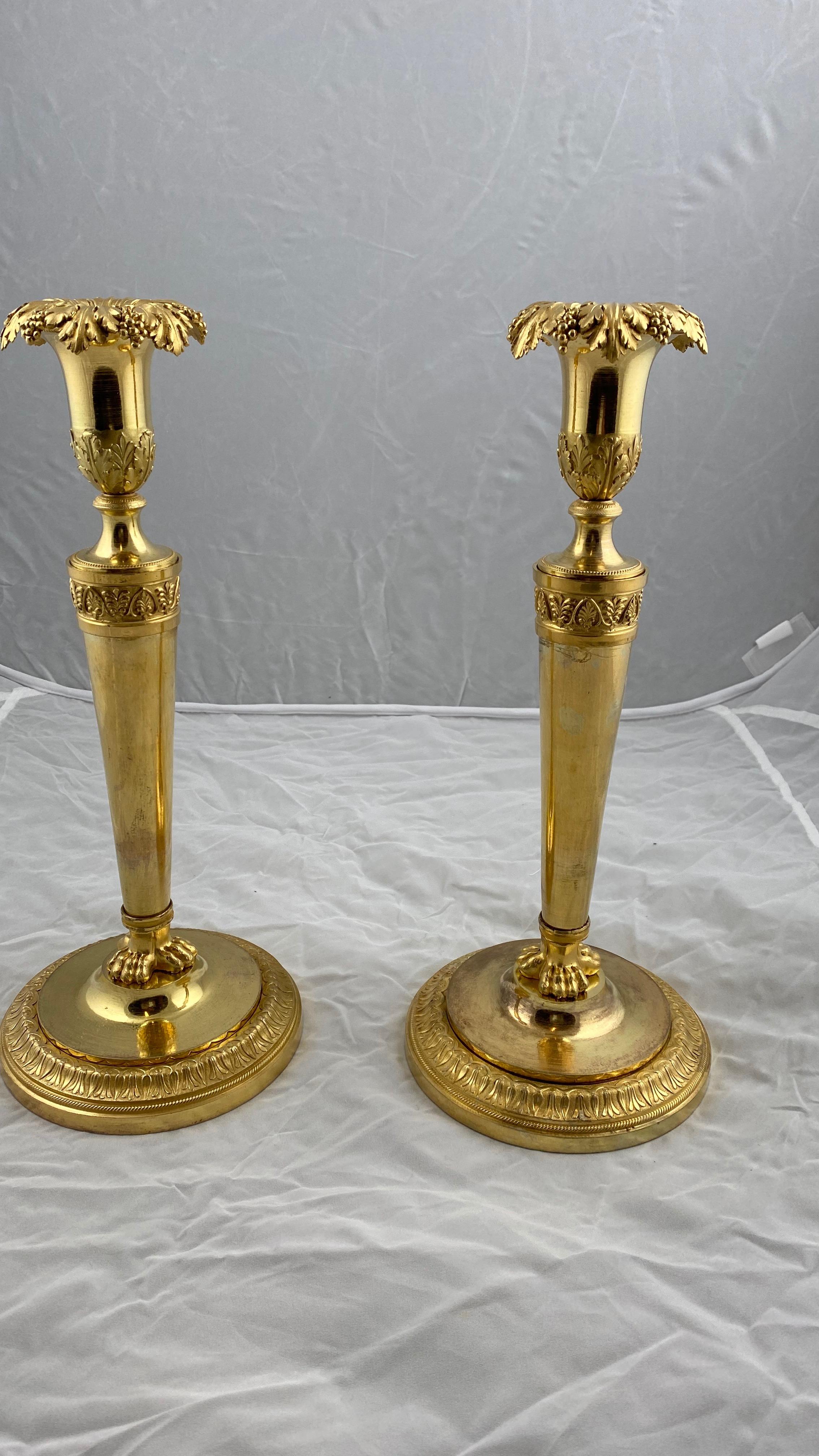 Pair of French Candlesticks, Made Year circa 1800 at 1stDibs
