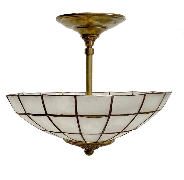 Pair of French Capiz Shell Light Fixtures, Sold Individually at 1stDibs