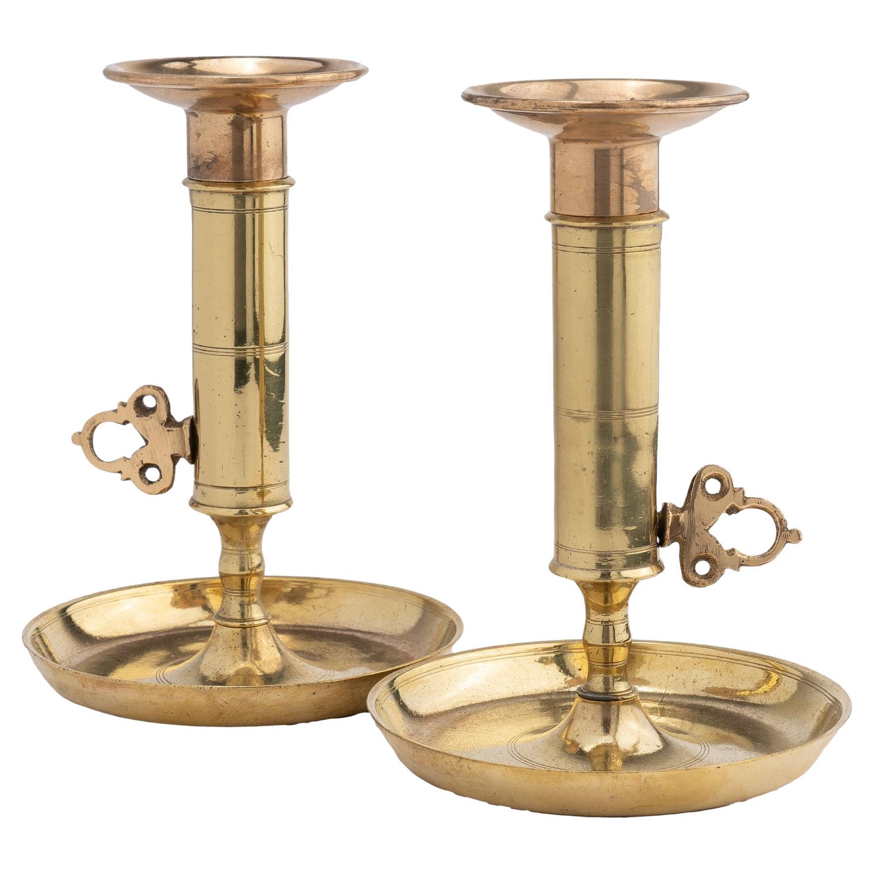 Brass Chamber Candlestick by Dr C Dresser at 1stDibs