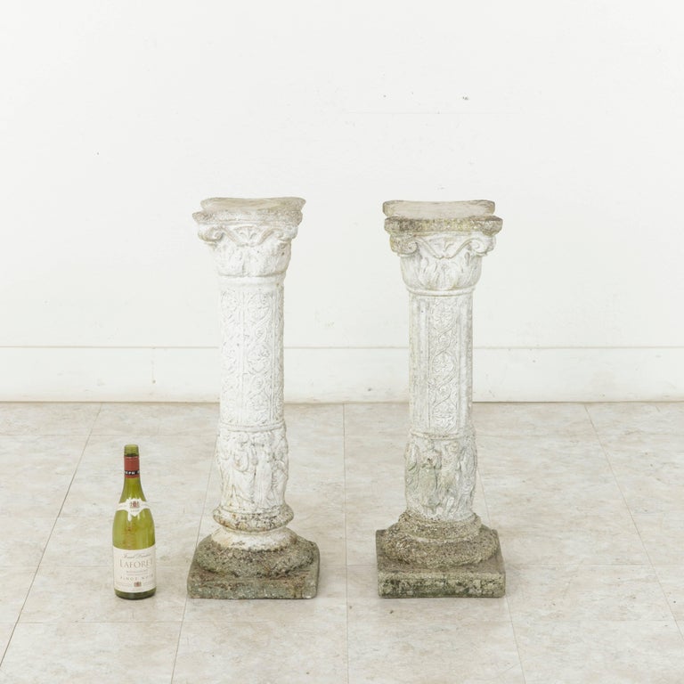 Pair of French Cast Stone Columns or Pillars from a Normandy Garden at ...