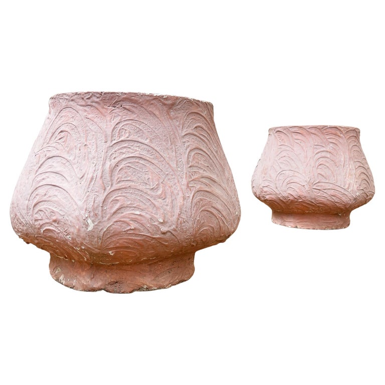 Pair of French Cement Garden Planter 1950 For Sale at 1stDibs