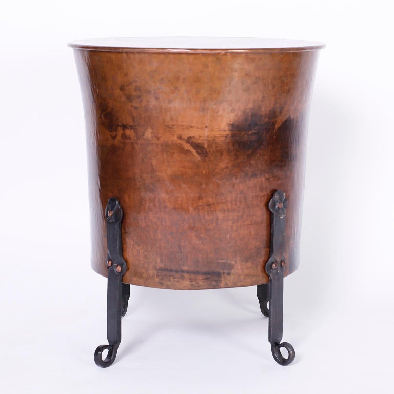 Pair of French Copper End Tables or Stands For Sale at 1stDibs