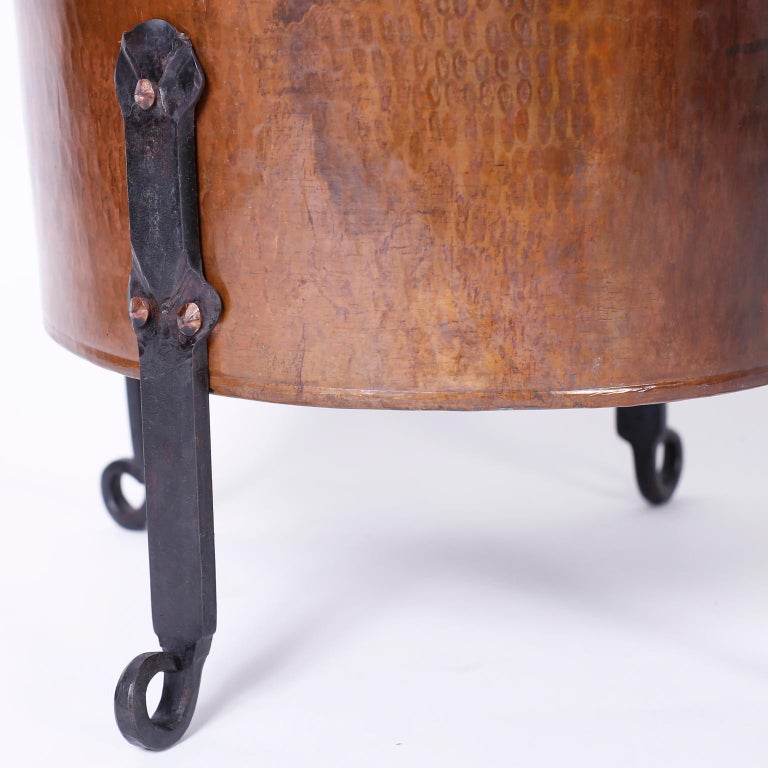 Pair of French Copper End Tables or Stands For Sale at 1stDibs