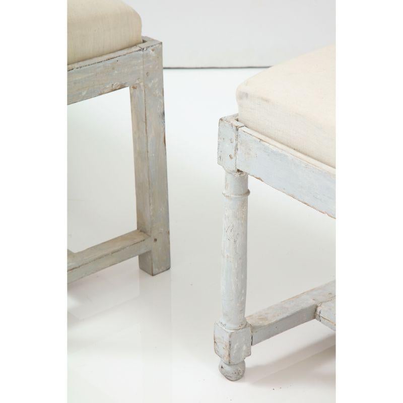 Pair of French Country Painted Benches at 1stDibs