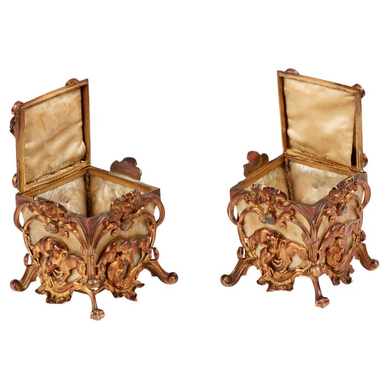 Pair of French Early 19th Century Jewellery Caskets For Sale at 1stDibs