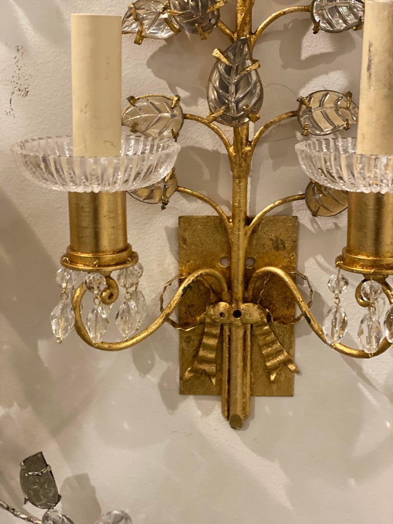 Pair of French Gilt Metal Sconces, Circa 1930s For Sale at 1stDibs