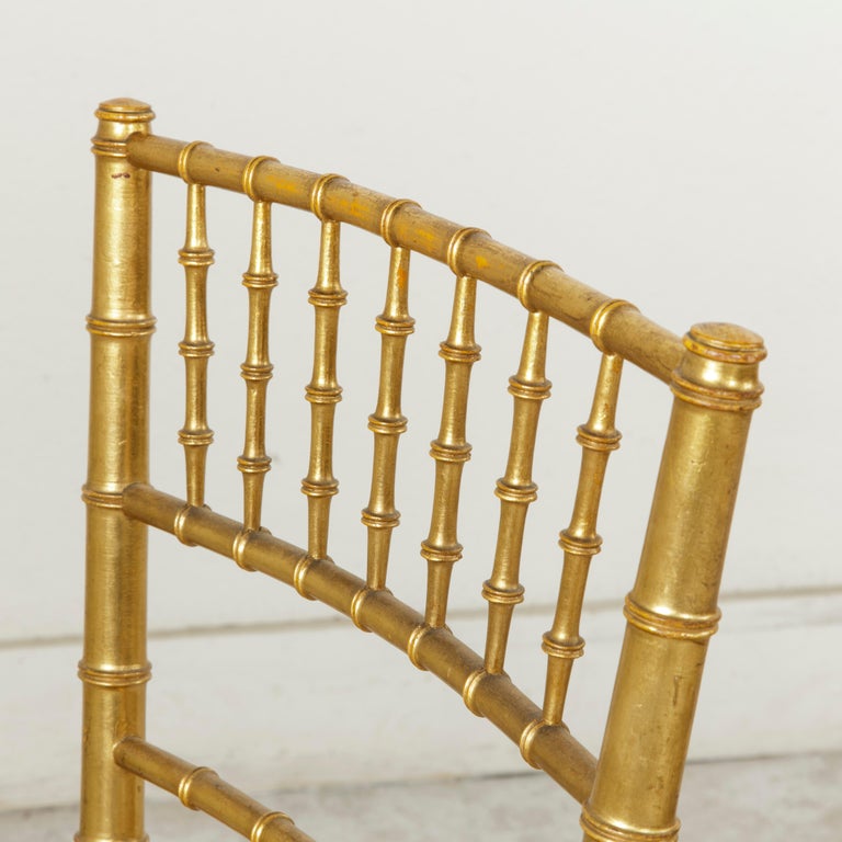 Pair of French Giltwood Faux Bamboo Opera Chairs, Side Chairs, circa ...