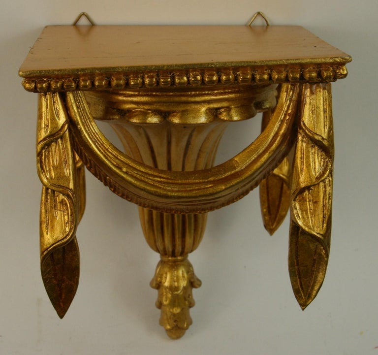 Pair of French Giltwood Neoclassical Style Wall Shelves/ Brackets For ...
