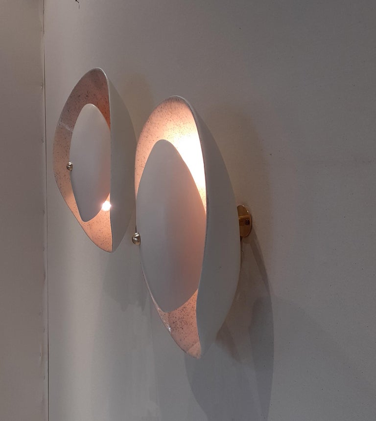 Pair of French Hand-Built Ceramic Sconce at 1stDibs