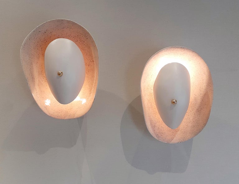 Pair of French Hand-Built Ceramic Sconce at 1stDibs