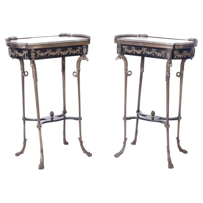 Pair of French Inlaid Tables or Stands For Sale at 1stDibs