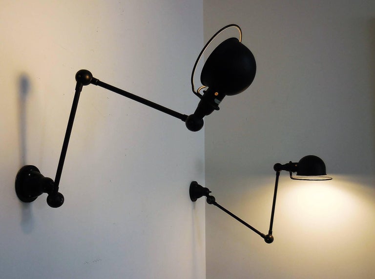 Pair of French Jielde Wall Lamp Sconces by Jean-Louis Domecq, 1953 at ...
