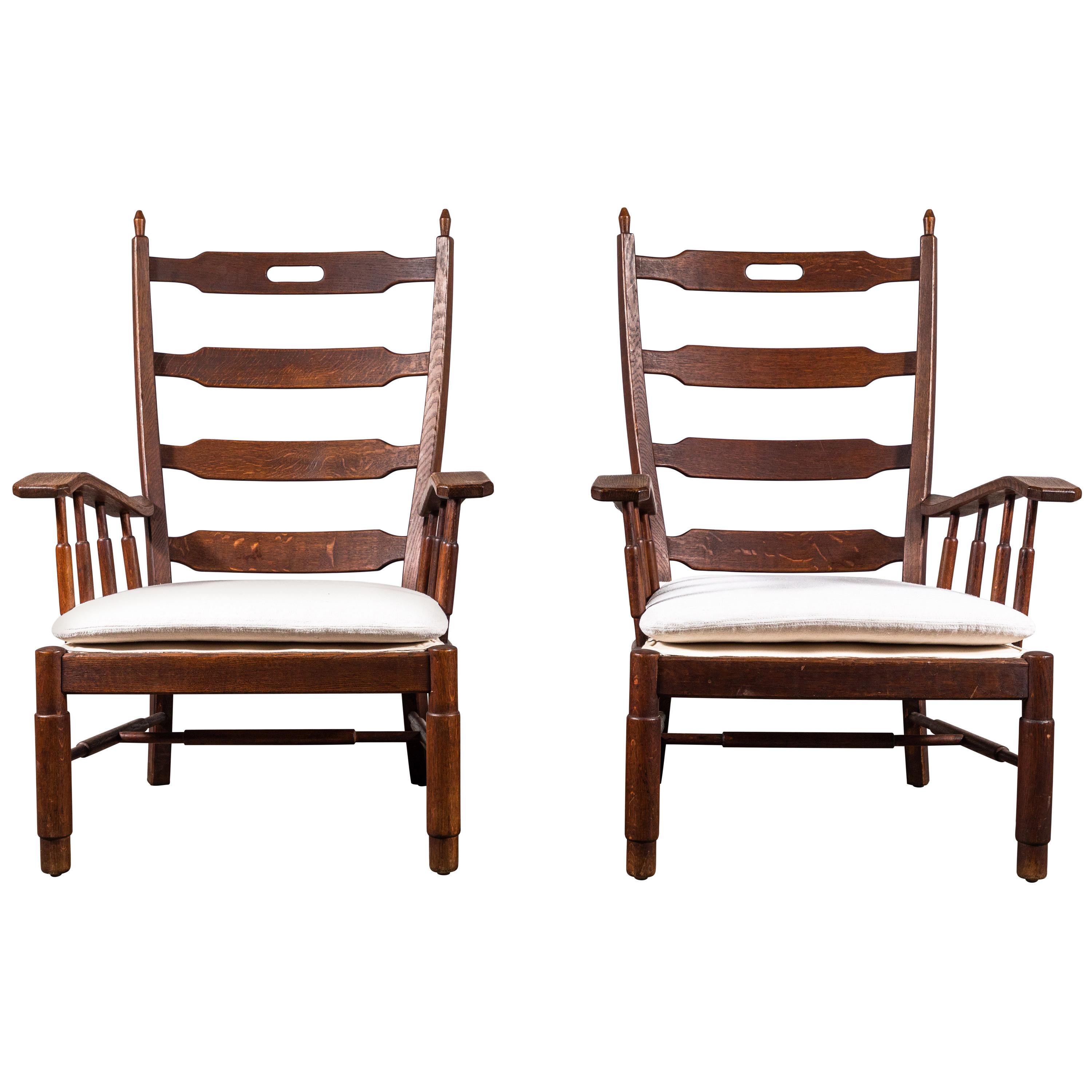 French Rustic Rush Seat Ladder Back Bench at 1stdibs