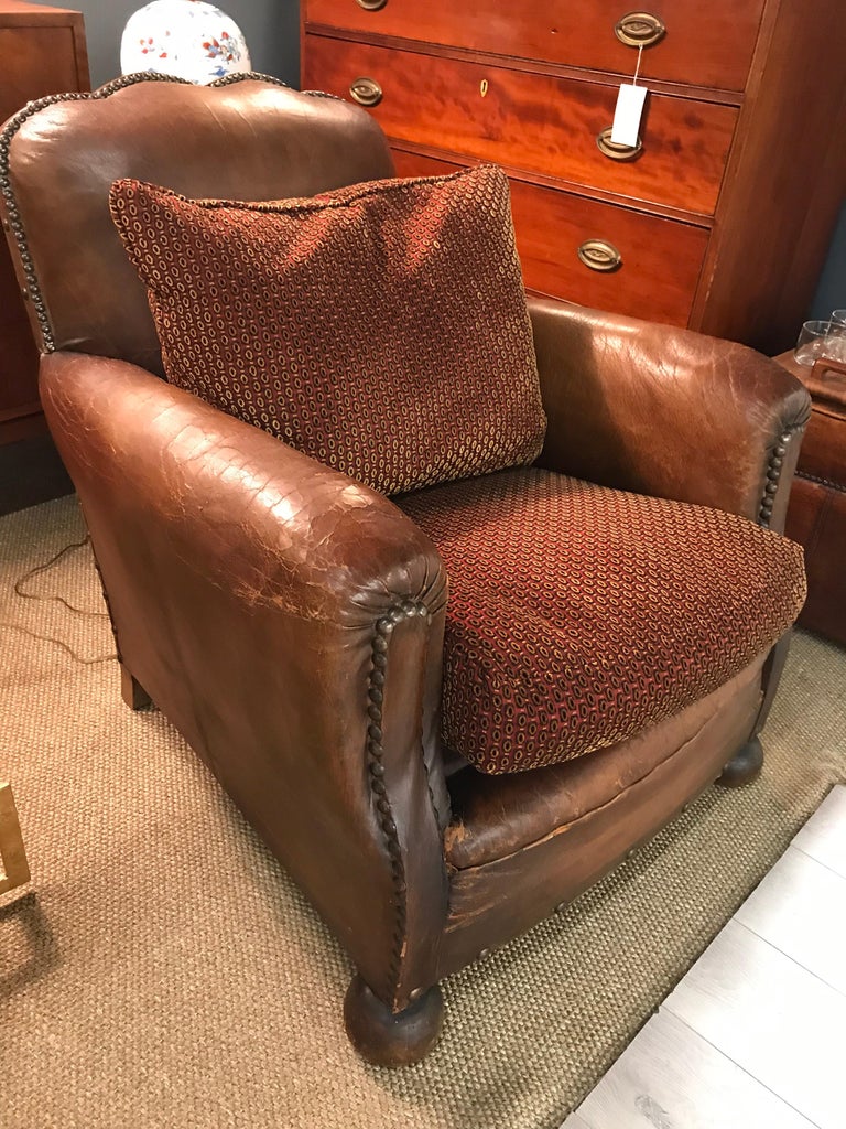 Pair of French Leather Cigar Club Chairs Armchairs at 1stDibs | leather ...