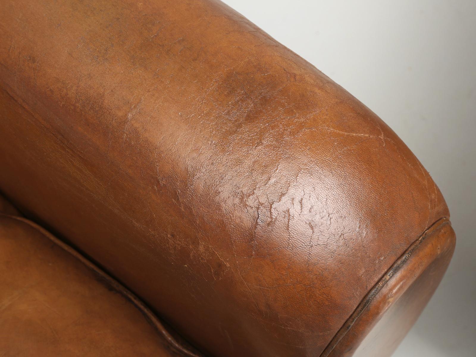 Pair of French Leather Moustache Back Club Chairs, Restored at 1stDibs ...