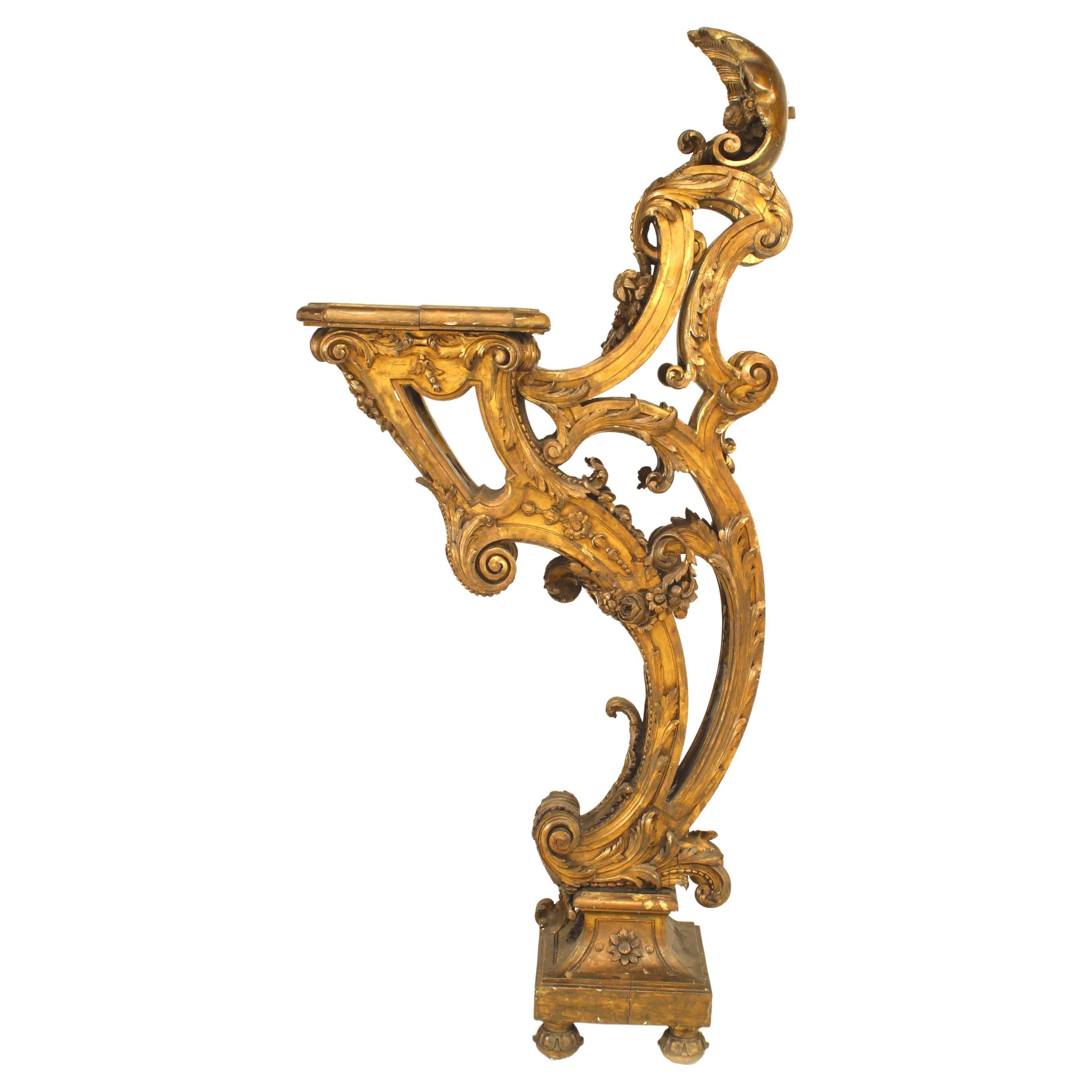 Pair of French Victorian Gilt Cupid Pedestals For Sale at 1stDibs